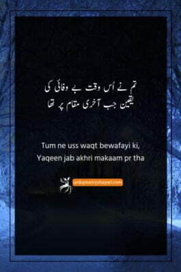 222+ Bewafa Poetry In Urdu 2 Lines Latest [2025]